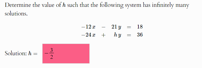 Solved Determine the value of h ﻿such that the following | Chegg.com