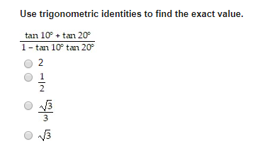 Solved Use trigonometric identities to find the exact value | Chegg.com