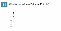 Solved What is the value of 3 times 13 in Z:? оооо | Chegg.com