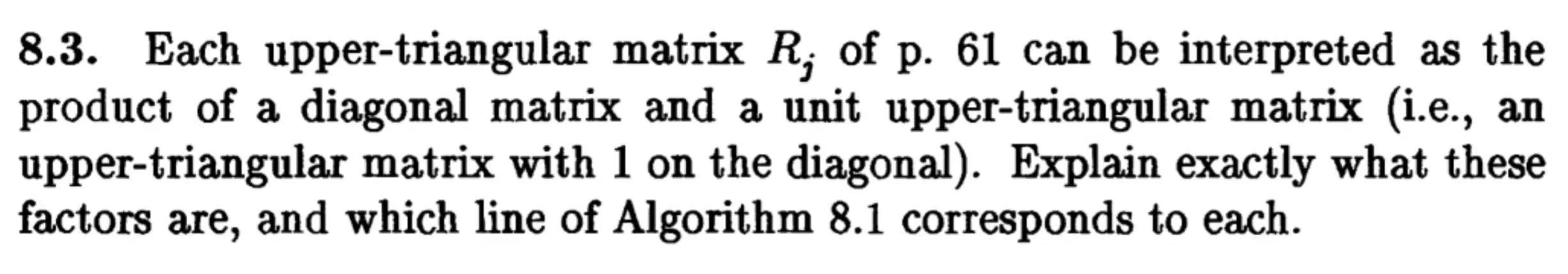 8.3. Each upper-triangular matrix R; of p. 61 can be | Chegg.com