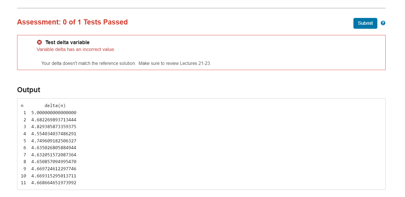 Solved Computation of the Feigenbaum delta Compute the | Chegg.com