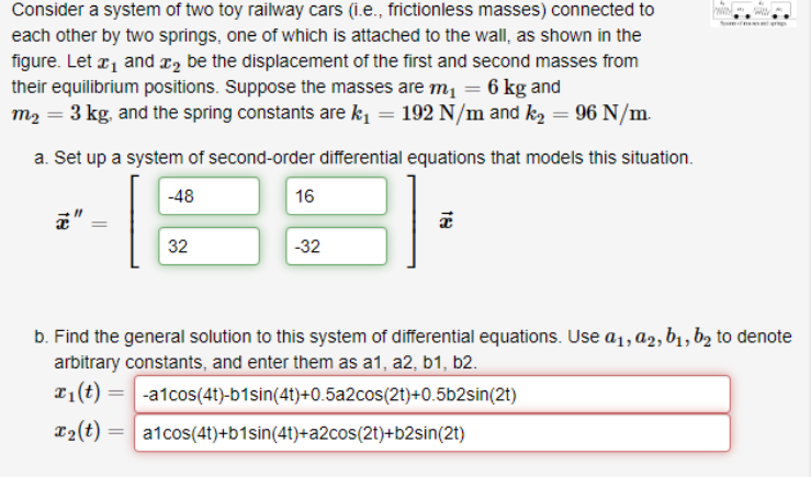 Solved Consider a system of two toy railway cars (i.e., | Chegg.com