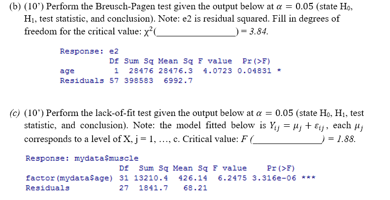 (50 points) To explore how a person's muscle mass | Chegg.com