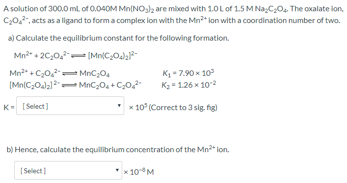 Solved A solution of 300.0 mL of 0.040M Mn(NO3)2 are mixed | Chegg.com
