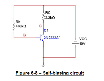 Solved Instructions V. Build the self-biasing circuit shown | Chegg.com