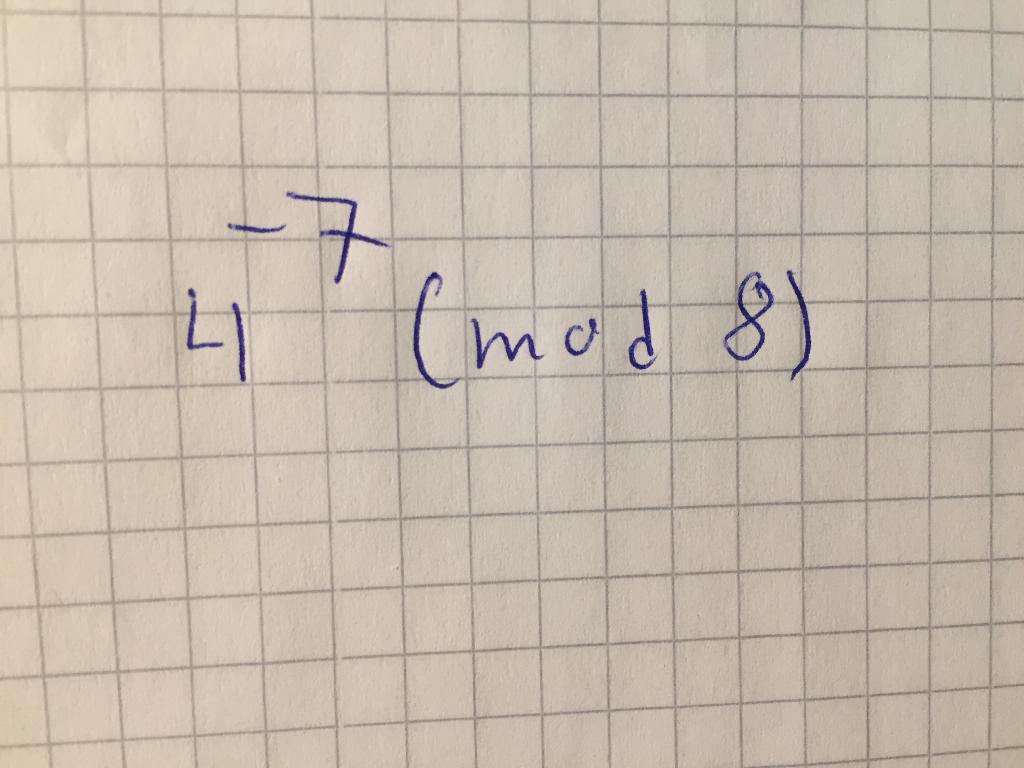 Solved 27 (mod 8) | Chegg.com