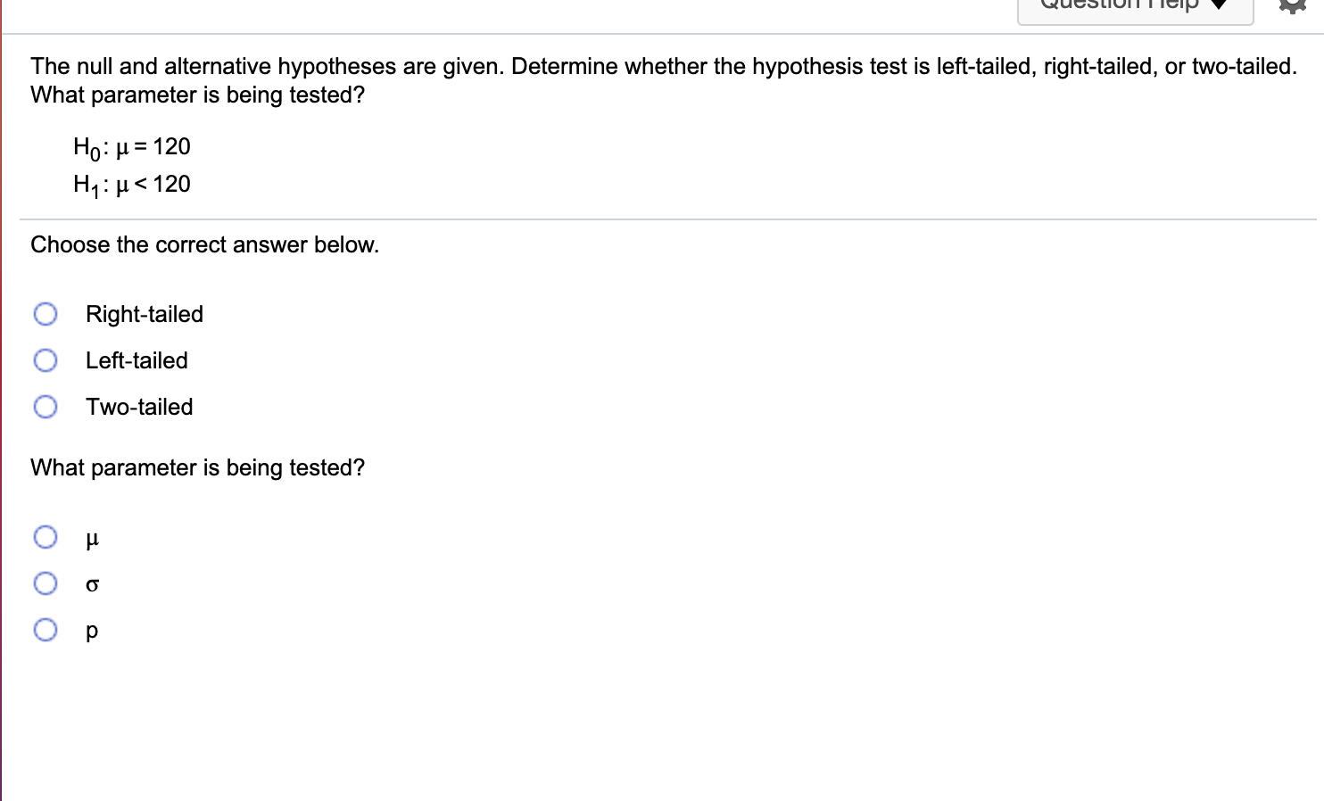 Solved The Null And Alternative Hypotheses Are Given 