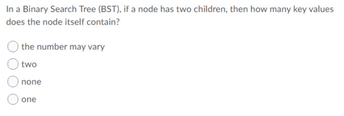 Solved In a Binary Search Tree (BST), if a node has two | Chegg.com