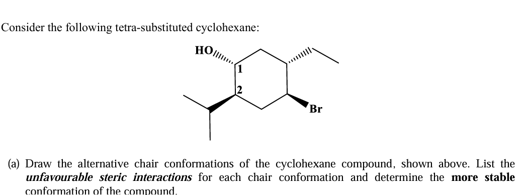 Solved by an EXPERT Consider the following tetra-substituted | Chegg.com