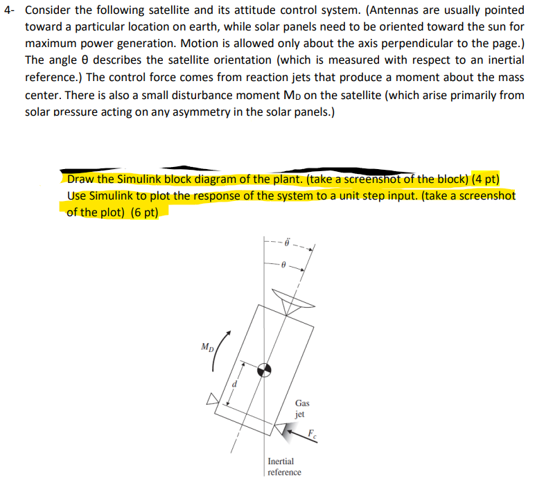 Consider The Following Satellite And Its Attitude