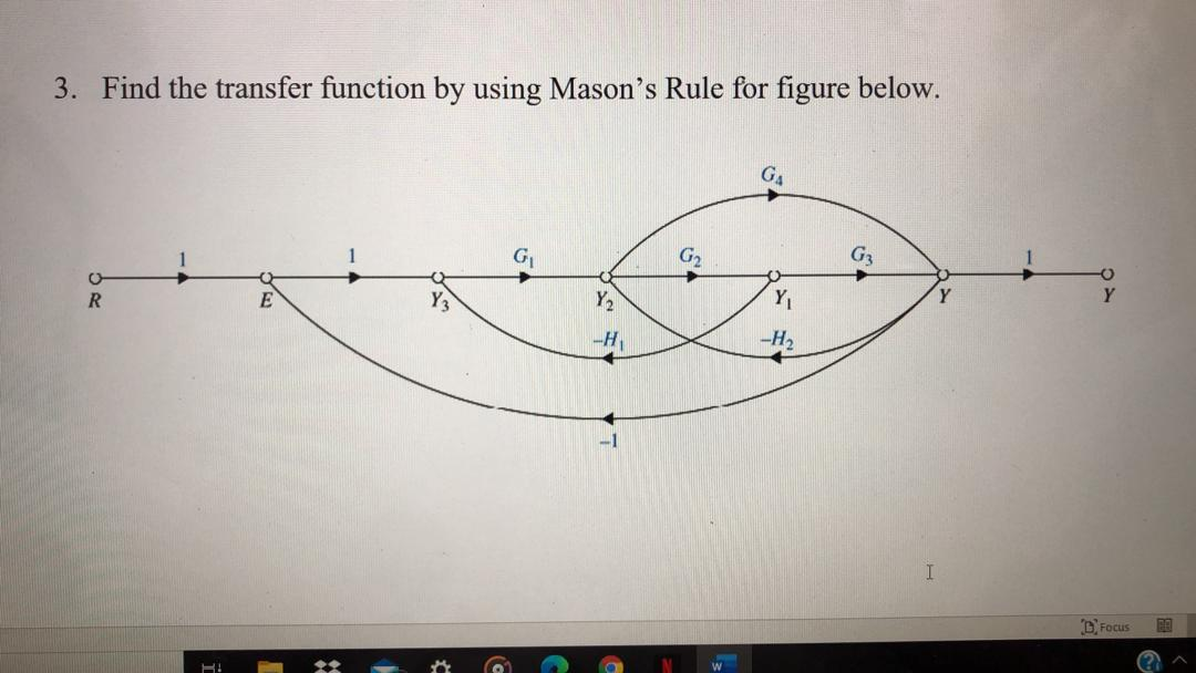 Solved 3. Find the transfer function by using Mason's Rule | Chegg.com