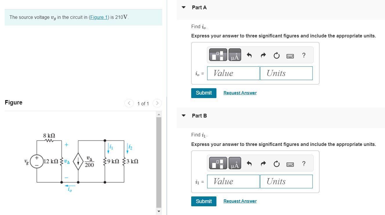 Solved The source voltage vg in the circuit in (Figure 1) is | Chegg.com