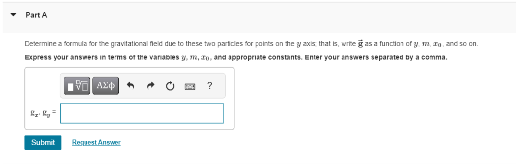 Solved Two identical particles, each of mass m, are located | Chegg.com
