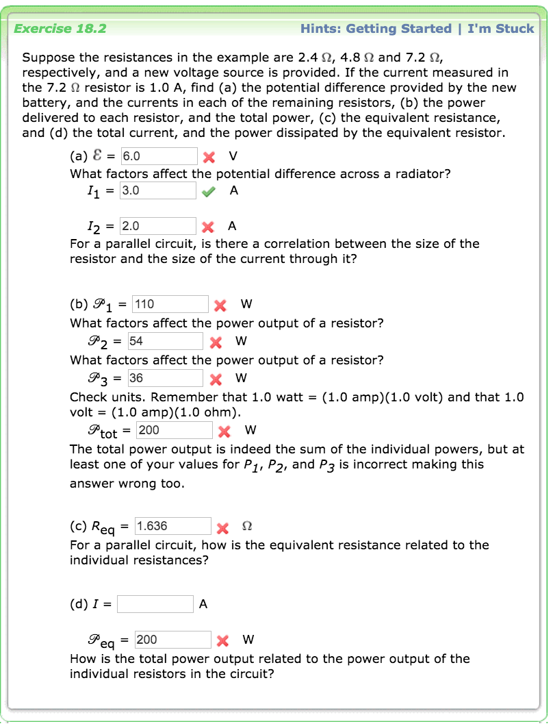 Exercise 18.2 Hints: Getting Started | I'm Stuck | Chegg.com