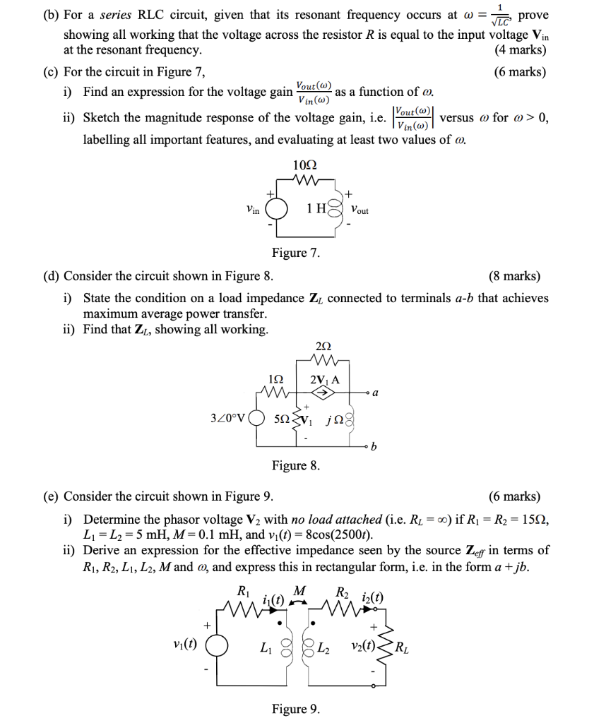 Solved QUESTION 3 [32 Marks (a) Find current phasors I1, I2 | Chegg.com