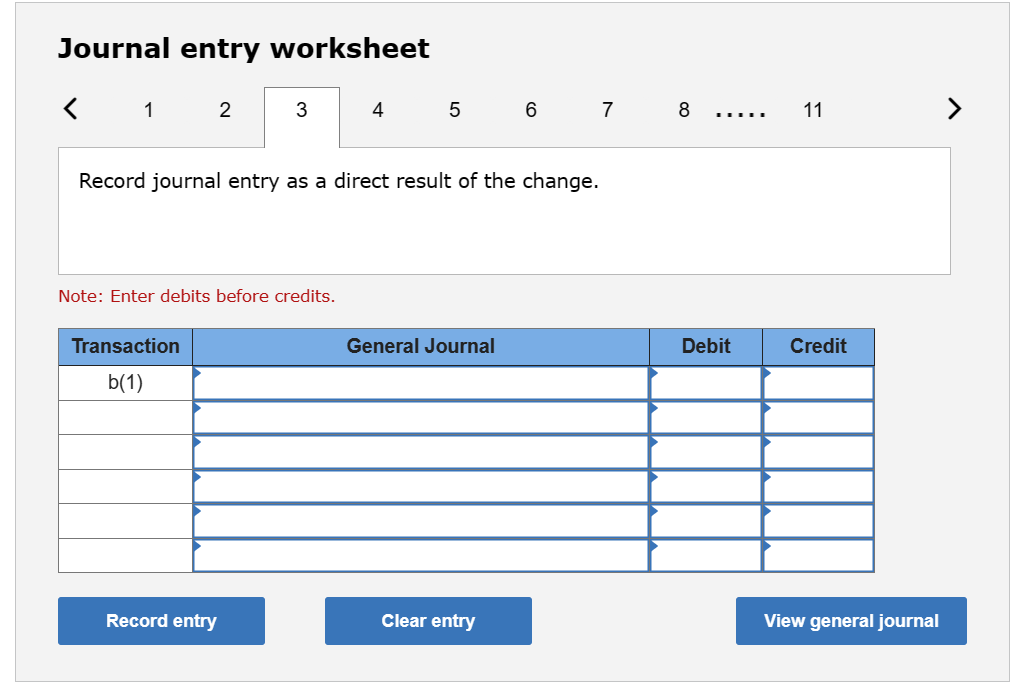 Solved Journal entry worksheet 1 7 8. Record the adjusting | Chegg.com