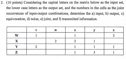 Solved (10 points) Considering the capital letters on the | Chegg.com