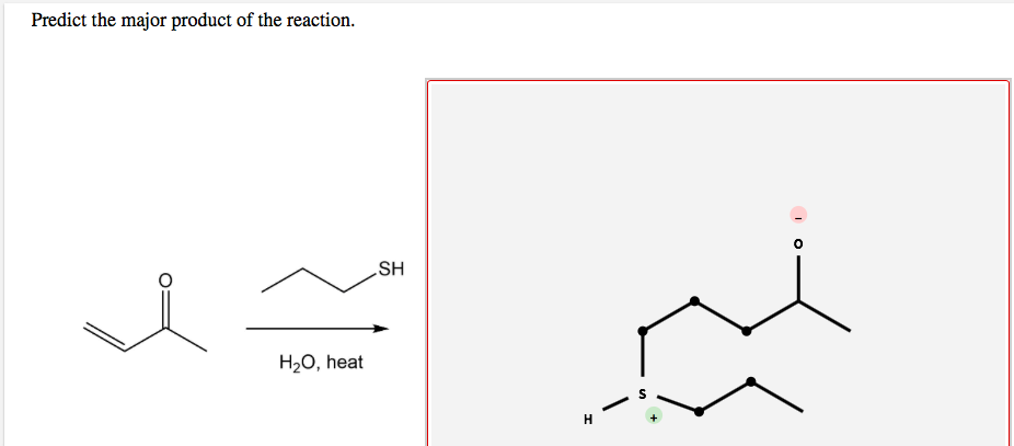 Solved Predict the major product of the reaction. SH H20, | Chegg.com