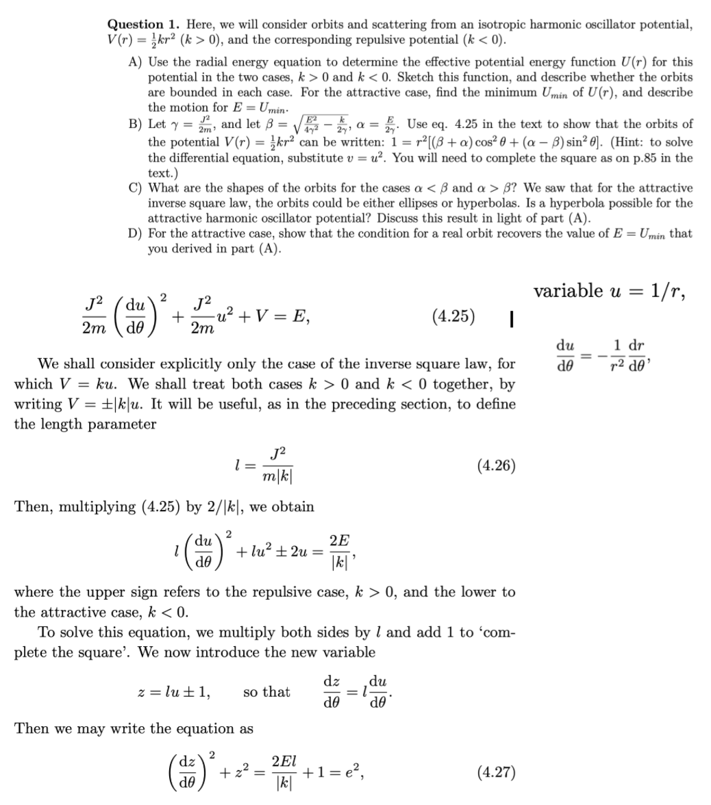 Solved Question 1. Here, we will consider orbits and | Chegg.com