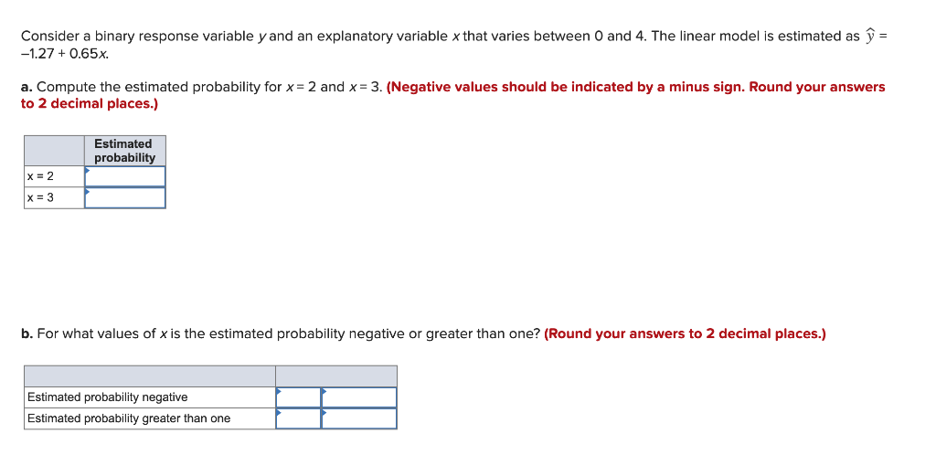 Solved Consider a binary response variable y and an | Chegg.com