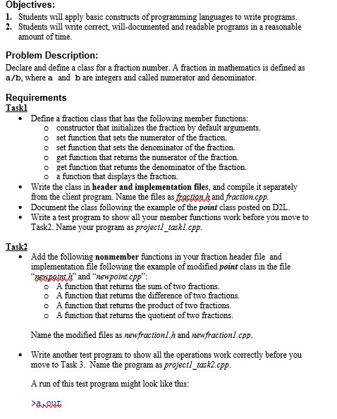 Solved . Objectives: 1. Students will apply basic constructs | Chegg.com