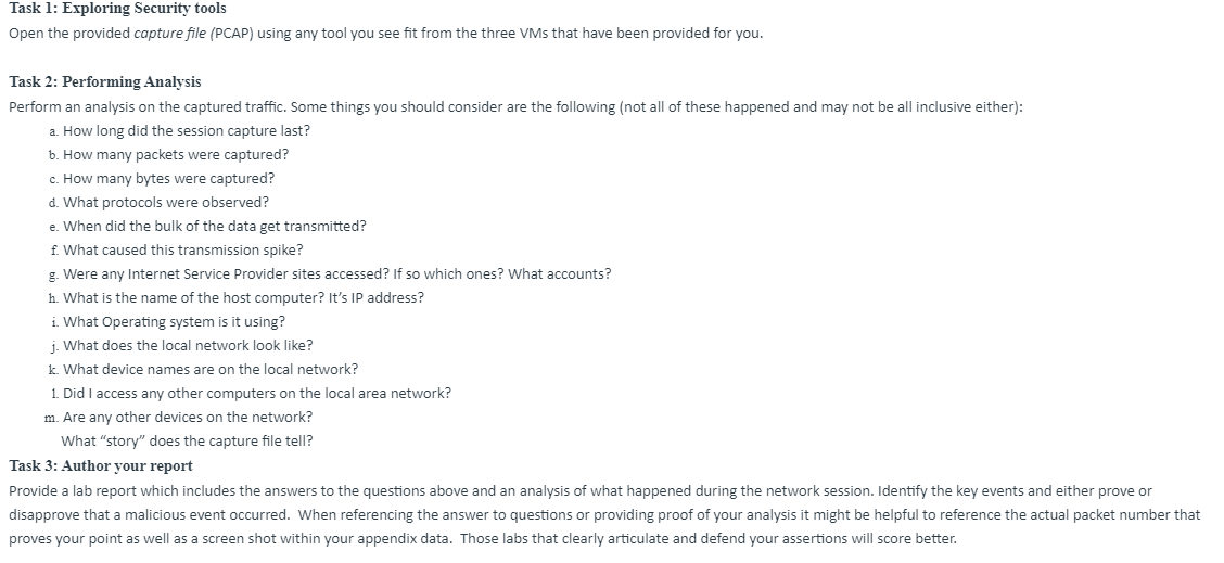 Solved Task 1: Exploring Security tools Open the provided | Chegg.com
