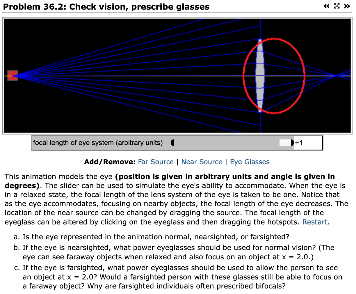 Solved \r\n\r\nProblem 36.2: Check vision, prescribe | Chegg.com
