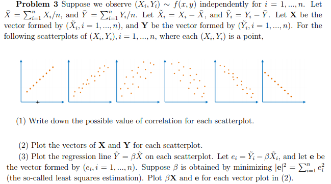 Problem 3 Suppose we observe (Xi,YA) f(x,y) | Chegg.com