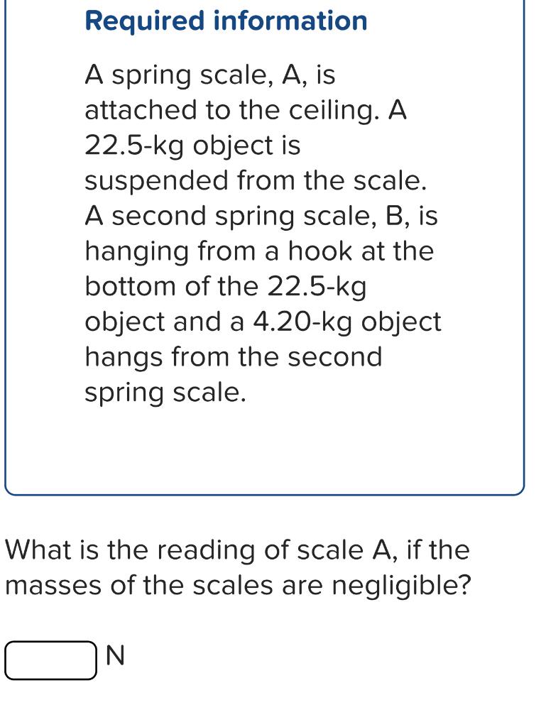 Solved Required information A spring scale, A, is attached | Chegg.com
