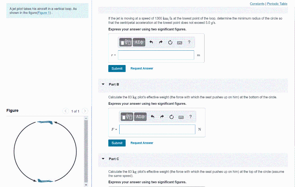 Solved Constants Periodic Table A jet pilot takes his | Chegg.com