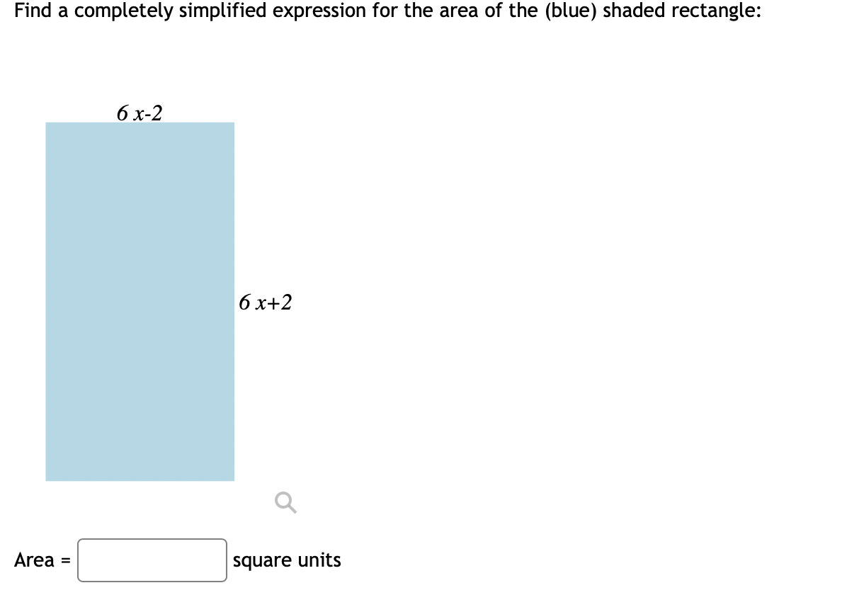 Solved Find a completely simplified expression for the area | Chegg.com