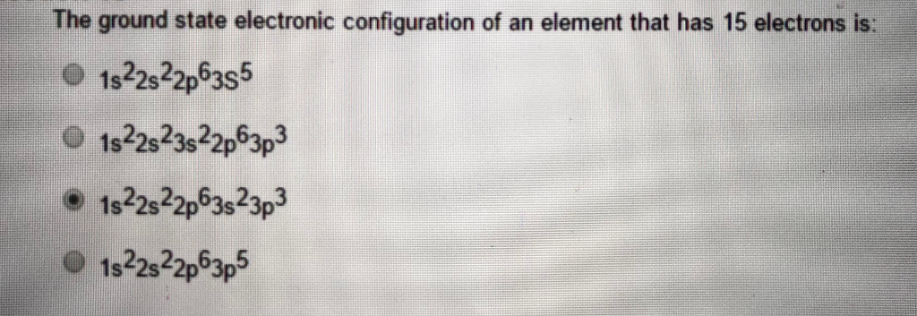 Solved the ground state electronic configuration of an | Chegg.com