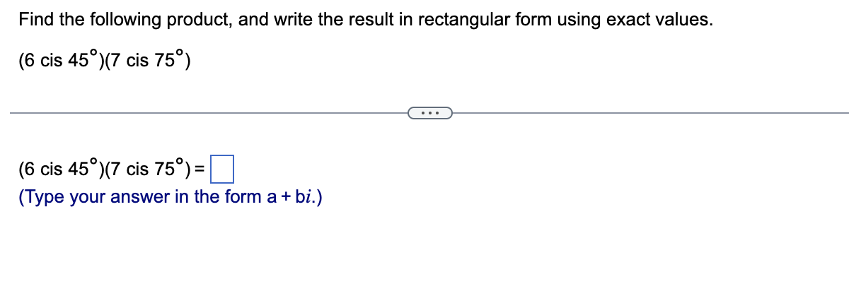 Solved Find the following product, and write the result in | Chegg.com