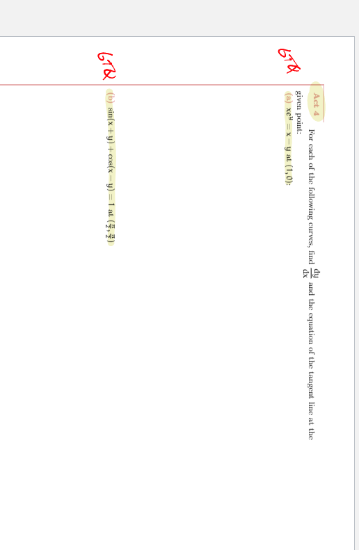 Solved Act 4 For each of the following curves, find dxdy and | Chegg.com