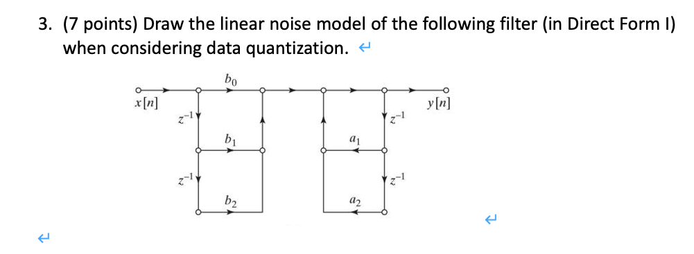 Solved 3. (7 points) Draw the linear noise model of the | Chegg.com