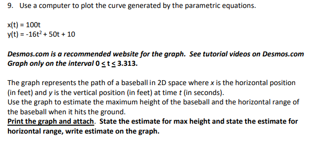 Solved 9. Use a computer to plot the curve generated by the | Chegg.com
