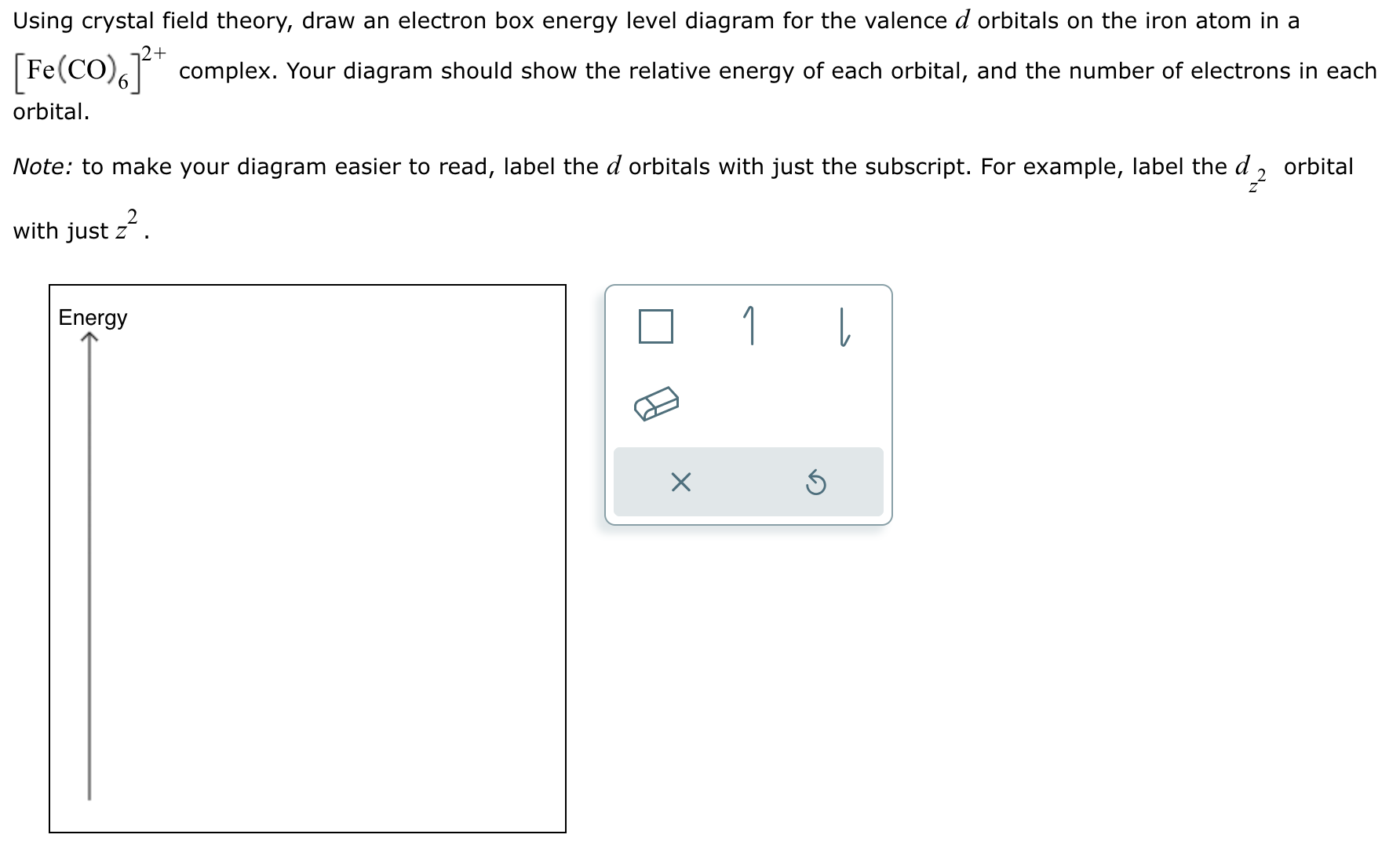 Solved Using crystal field theory, draw an electron box | Chegg.com