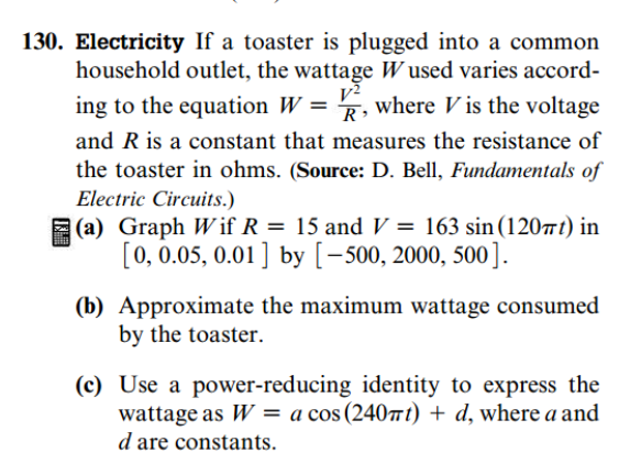 Solved 130. Electricity If a toaster is plugged into a | Chegg.com