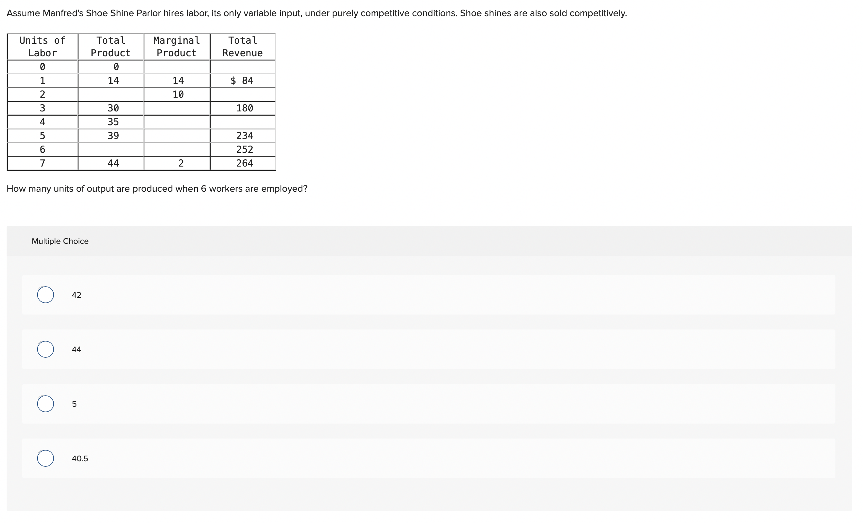 Solved How Many Units Of Output Are Produced When 6 Workers 9056