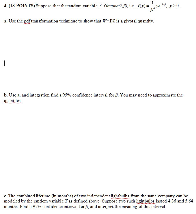 Solved 4 18 Points Suppose That The Random Variable