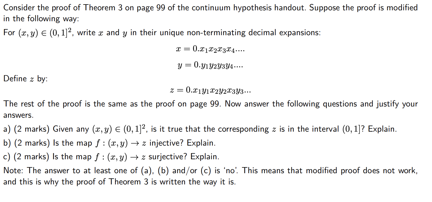 Solved X= Consider the proof of Theorem 3 on page 99 of the | Chegg.com