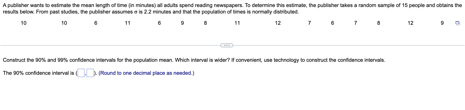 Solved A publisher wants to estimate the mean length of time | Chegg.com