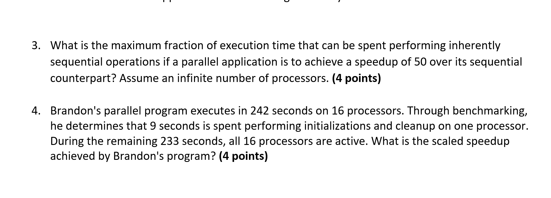 3. ﻿What is the maximum fraction of execution time | Chegg.com