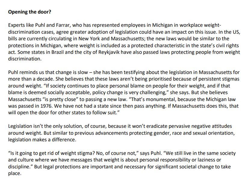 Solved The unspoken weight-discrimination problem at work | Chegg.com