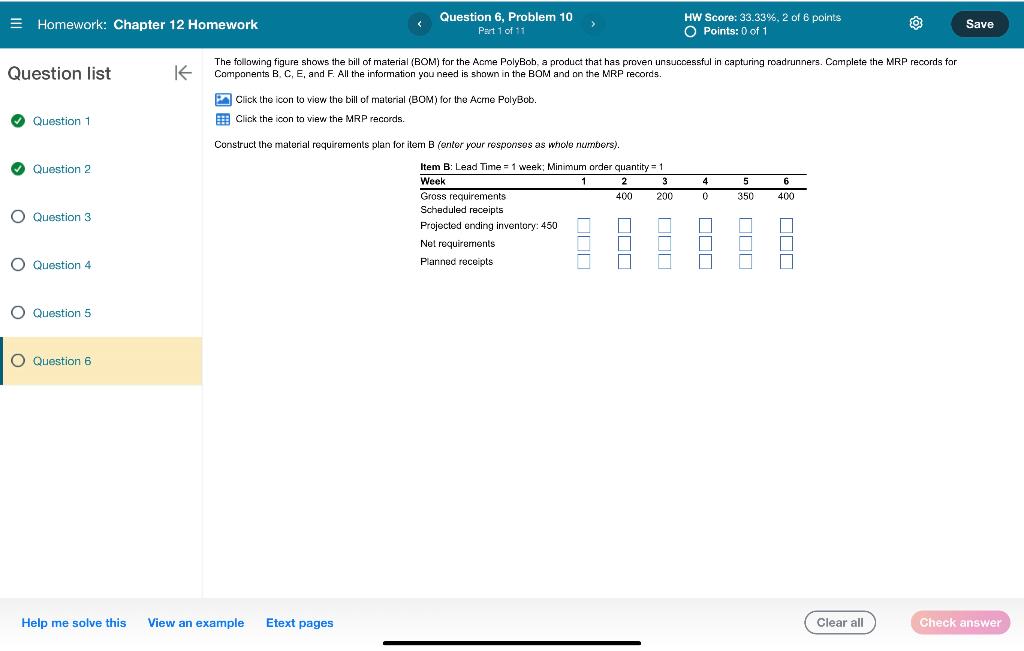 The following figure shows the bill of material (BOM) | Chegg.com