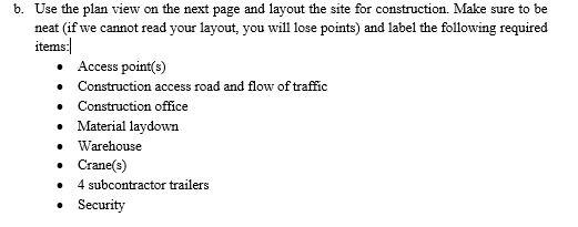4. (30 points) A plan view is provided on page 6 that | Chegg.com