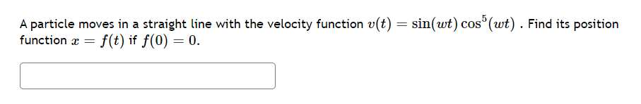 Solved A particle moves in a straight line with the velocity | Chegg.com