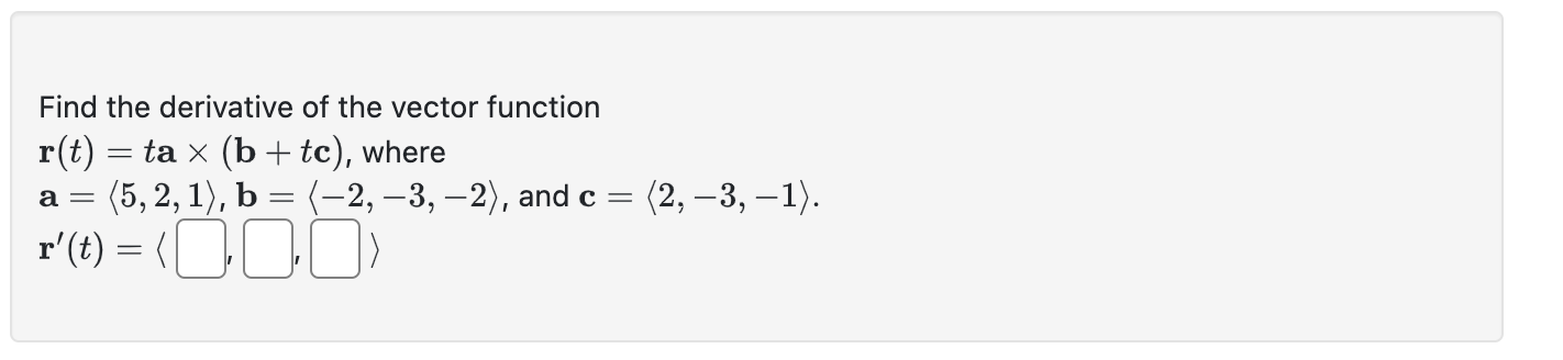 Solved Find the derivative of the vector function | Chegg.com