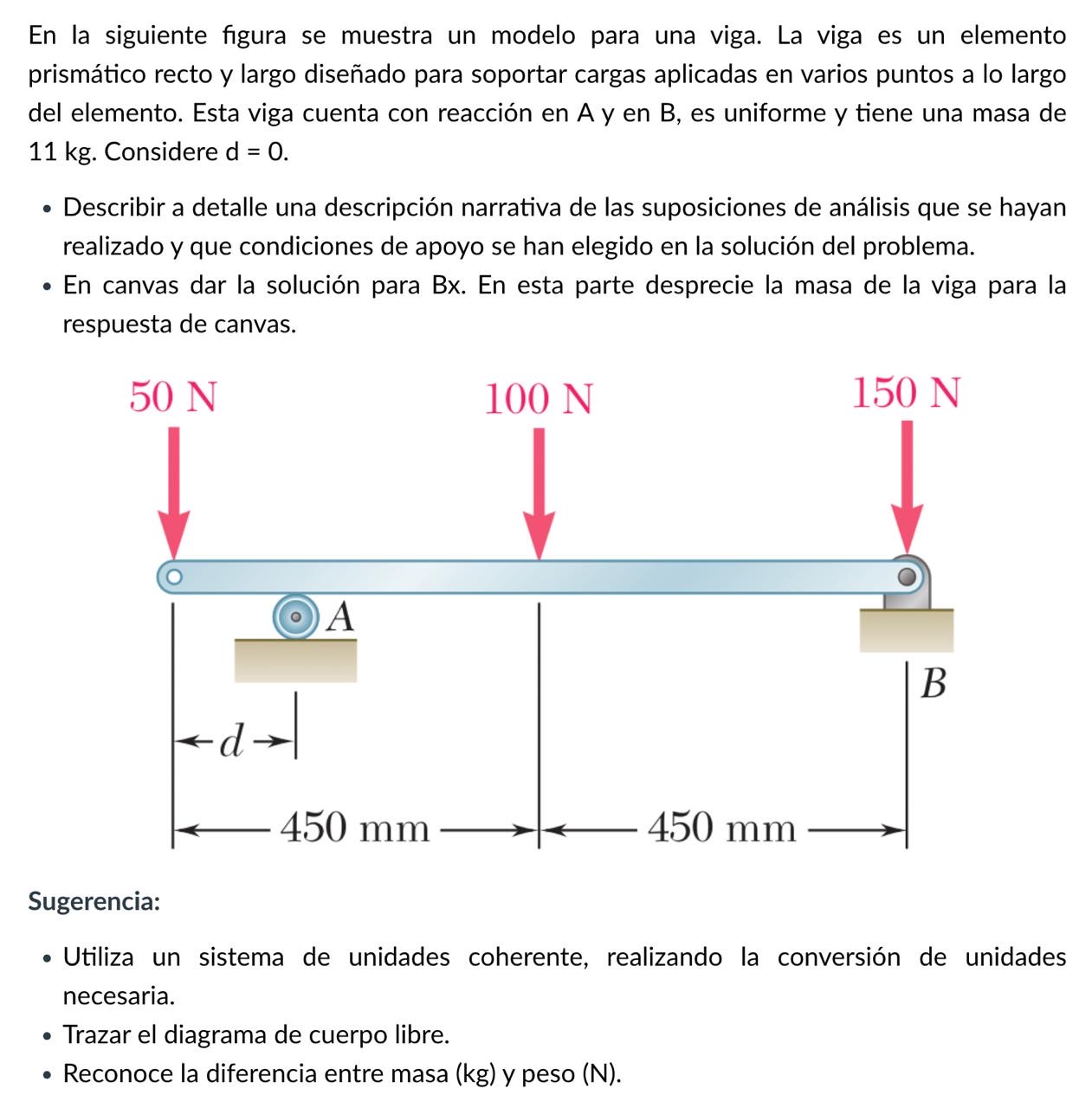 Solved En la siguiente figura se muestra un modelo para una | Chegg.com