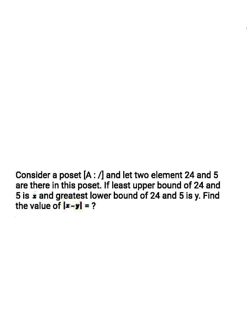 Solved : Consider a poset (A: // and let two element 24 and | Chegg.com